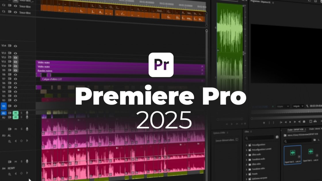 Montage, colorimétrie et audio : maîtrisez Premiere Pro 2025 | Elephorm